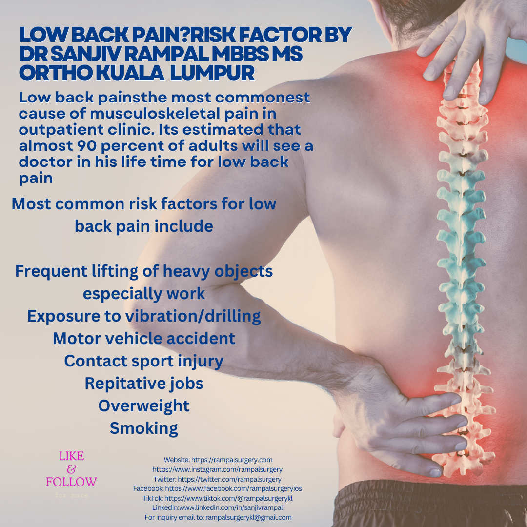 Low back pain ?Risk factors by Dr Sanjiv Rampal MBBS MS Ortho Kuala ...