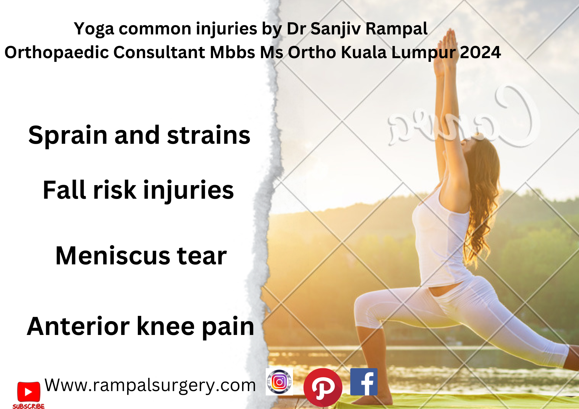 Yoga common injuries by Dr Sanjiv Rampal Orthopaedic Consultant Mbbs Ms ...