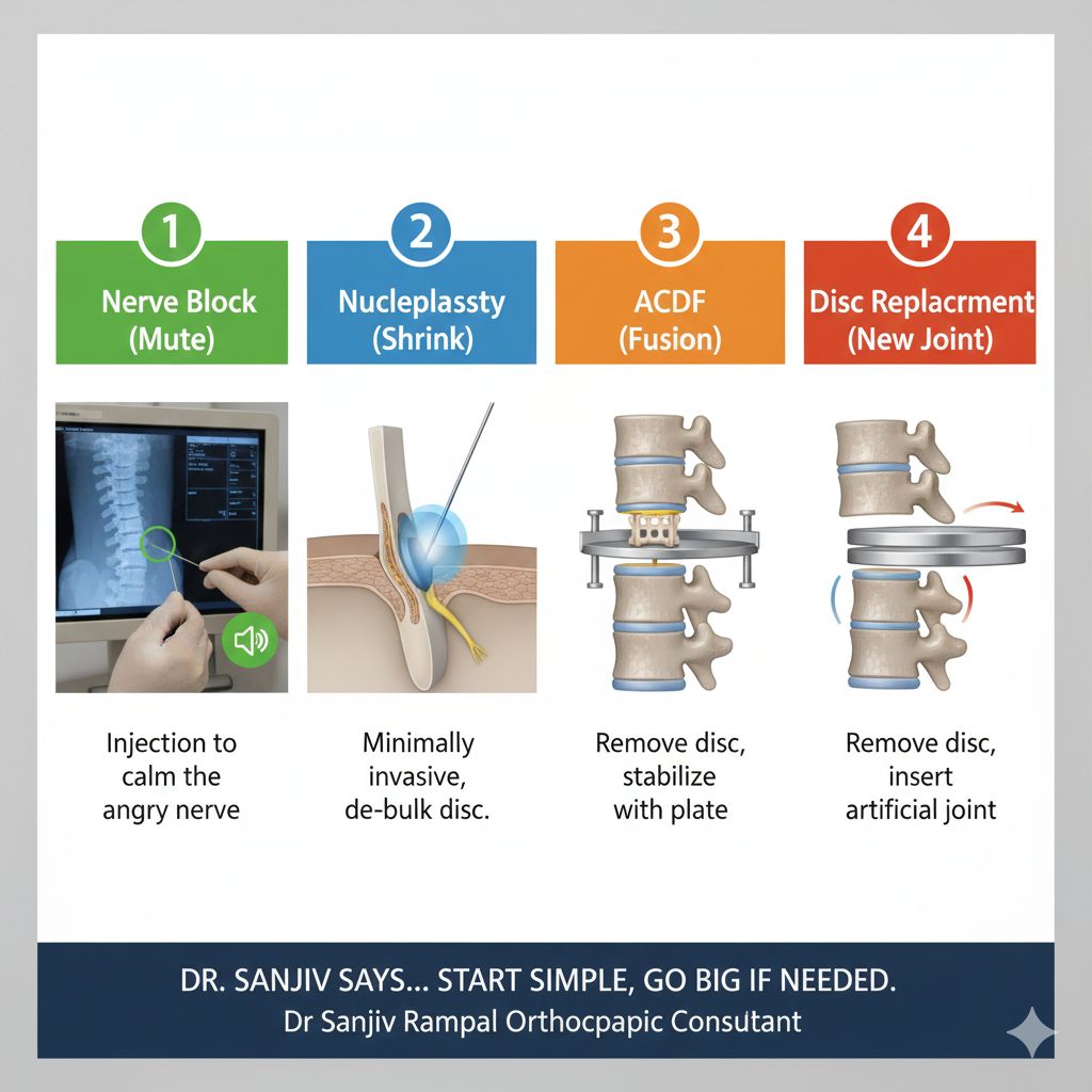 Neck pain Types of Surgeries Made Easy by Dr Sanjiv Rampal MBBS MS ...
